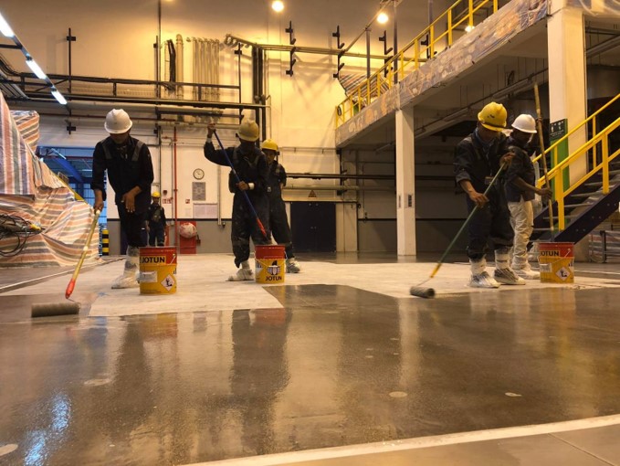 Jotun Factory Floor Coating Work - Engineering Services in Myanmar ...
